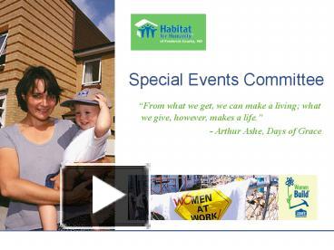 Special Events Committee presentation | free to view