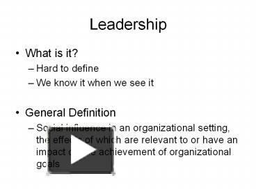 PPT – Leadership PowerPoint presentation | free to download - id ...