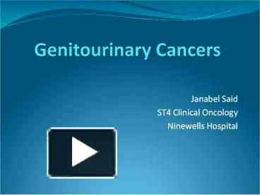 Genitourinary Cancers presentation | free to download