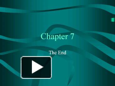 PPT – The End PowerPoint presentation | free to view - id: 3b5b53-ZTI5Z