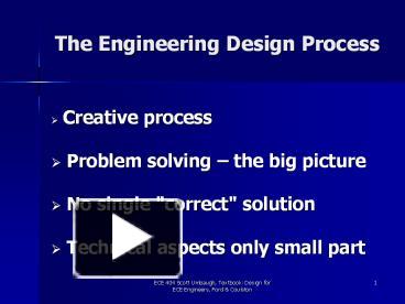 The Engineering Design Process presentation | free to download