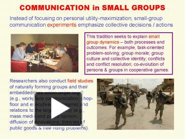 COMMUNICATION in SMALL GROUPS presentation | free to download