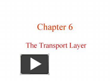 The Transport Layer presentation | free to download