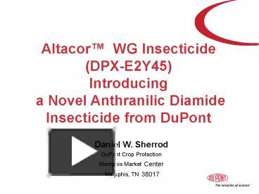 Altacor presentation | free to download