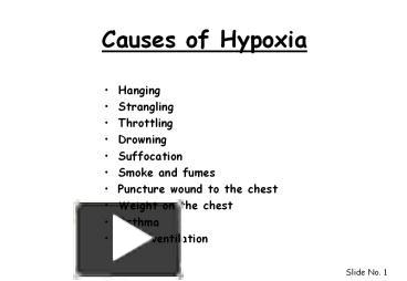 PPT – Causes of Hypoxia PowerPoint presentation | free to view - id ...