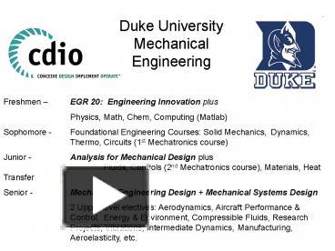 PPT – Duke University Mechanical Engineering PowerPoint presentation ...