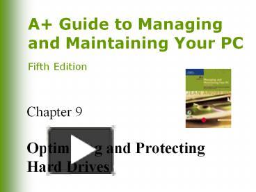 PPT – Optimizing and Protecting Hard Drives PowerPoint presentation ...