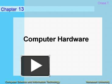 PPT – Computer Hardware PowerPoint presentation | free to view - id ...
