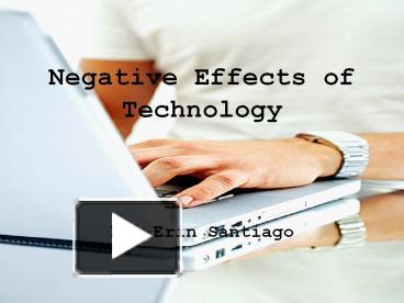 Negative Effects of Technology presentation | free to download