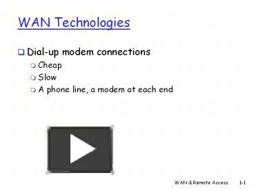 WAN Technologies presentation | free to download