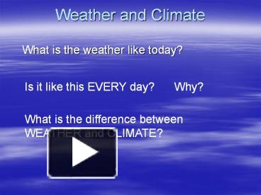 Weather and Climate presentation | free to download