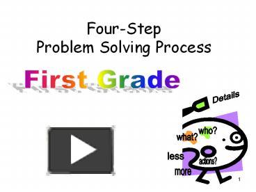 Four-Step Problem Solving Process presentation | free to view