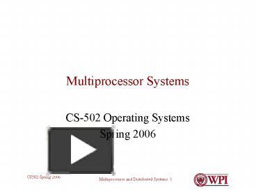 Multiprocessor Systems presentation | free to download