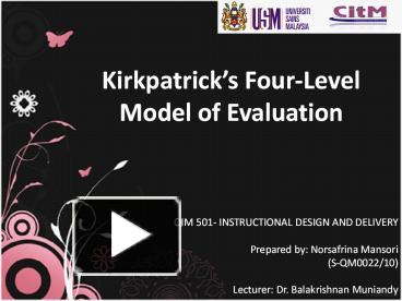 Kirkpatrick presentation | free to download
