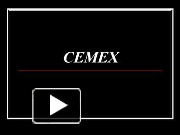 CEMEX presentation | free to download