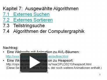 PPT – Kapitel 7: PowerPoint presentation | free to download - id ...