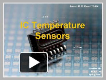 IC Temperature Sensors presentation | free to view