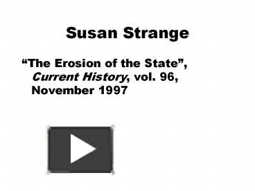 Susan Strange presentation | free to view