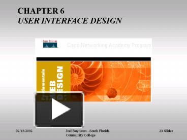 PPT – Chapter 6 User Navigation PowerPoint presentation | free to view ...