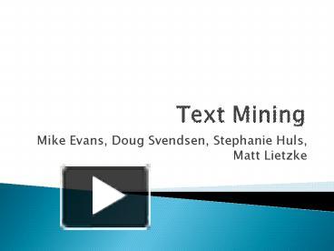 Text Mining presentation | free to view