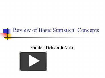 Review of Basic Statistical Concepts presentation | free to download