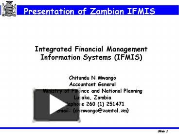 Integrated Financial Management Information Systems (IFMIS ...