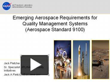PPT – Emerging Aerospace Requirements for Quality Management PowerPoint ...