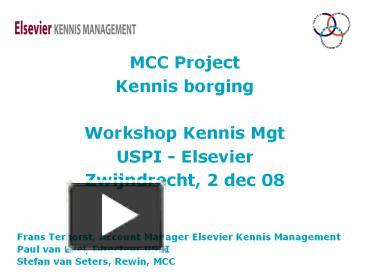 PPT – MCC Project PowerPoint presentation | free to view - id: 3bb86b-NDkxM