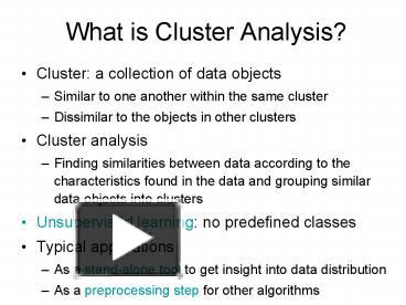 What is Cluster Analysis? presentation | free to download