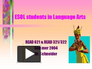 ESOL students in Language Arts presentation | free to view