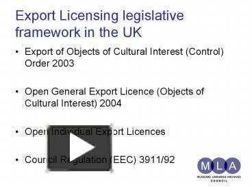 PPT – Export Licensing legislative framework in the UK PowerPoint ...