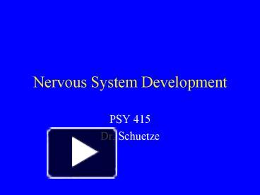 Nervous System Development presentation | free to download