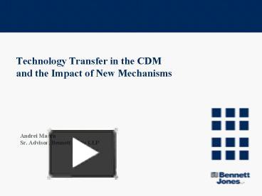 Technology Transfer in the CDM and the Impact of New Mechanisms ...