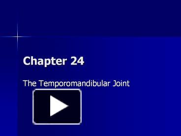 The Temporomandibular Joint presentation | free to download