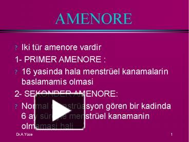 AMENORE presentation | free to download