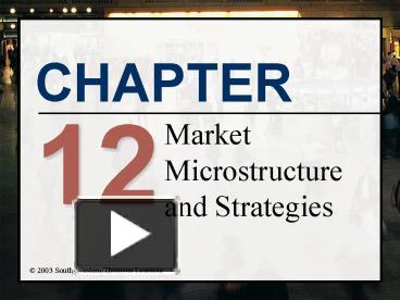PPT – Market Microstructure and Strategies PowerPoint presentation ...