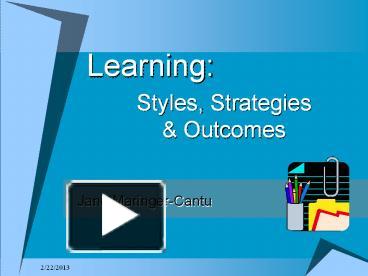 PPT – Learning PowerPoint presentation | free to download - id: 3bebe5 ...