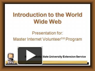 PPT – Introduction to the World Wide Web PowerPoint presentation | free ...