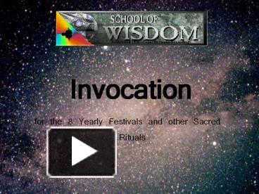 Invocation presentation | free to view