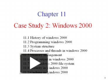 Case Study 2 Windows 2000 Presentation Free To Download