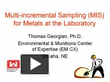 Multi-incremental Sampling (MIS) for Metals at the Laboratory ...