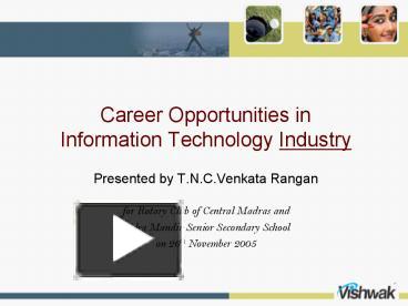 Career Opportunities in Information Technology Industry presentation ...