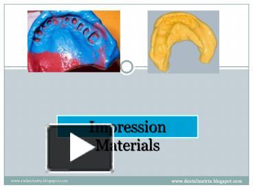 Impression Materials presentation | free to download