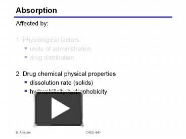PPT – Absorption PowerPoint presentation | free to view - id: 3c02eb-M2U0N