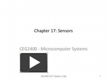 PPT – Chapter 17: Sensors PowerPoint presentation | free to view - id ...