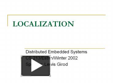 LOCALIZATION presentation | free to download