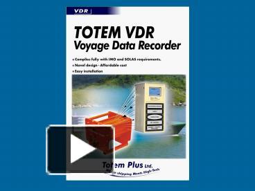 VDR presentation | free to view