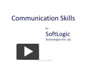 PPT – Communication Skills PowerPoint presentation | free to download ...