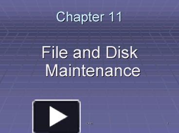File and Disk Maintenance presentation | free to view