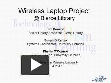 PPT – Wireless Laptop Project Bierce Library PowerPoint presentation ...